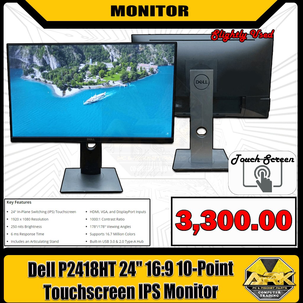 DELL P2418HT TOUCH SCREEN USED MONITOR | Shopee Philippines