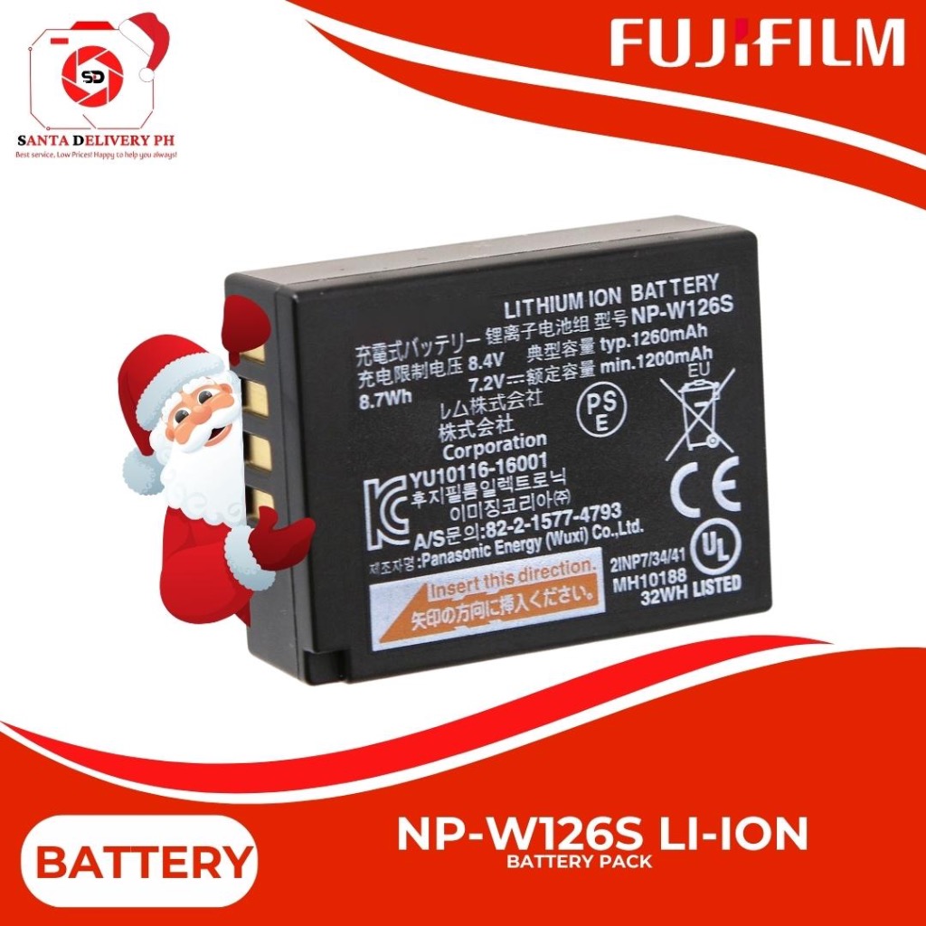 FUJIFILM NP-W126S Li-Ion Battery Pack - ORIGINAL BATTERY! | Shopee ...