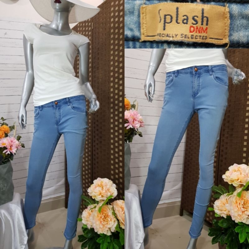 Splash denim light skinny jeans | Shopee Philippines