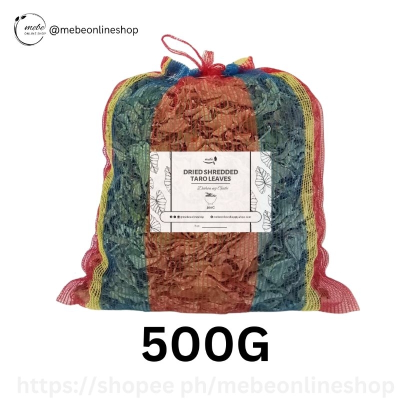 500G Sun-Dried Taro Leaves/Laing/Dahon ng Gabi (Shredded) | Shopee ...