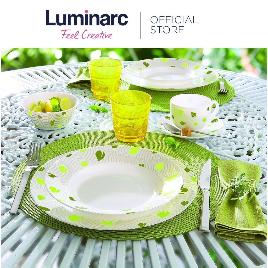 Luminarc Amely 18pc Dinnerware Set Decorated Dinner Set | Shopee ...
