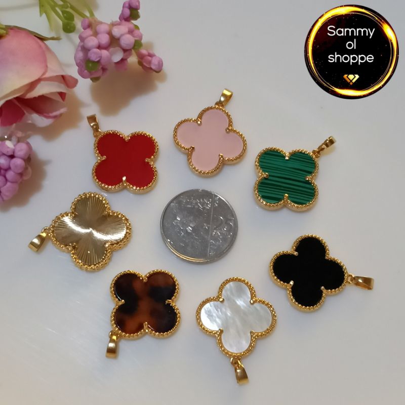 SOS 20mm PENDANT ONLY Fourleaf Clover(Reversible) | Shopee Philippines