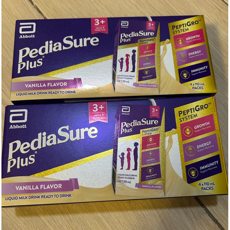 LOWEST PRICE‼️Pediasure Plus Ready to Drink VANILLA 110ML x 4 For Kids ...