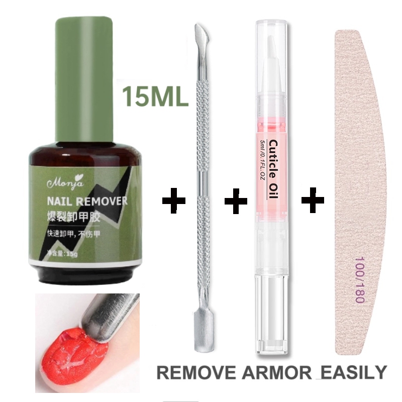 15ml Magic Remover Set Nail Gel Remover Nail Polish Remover Soak Off ...