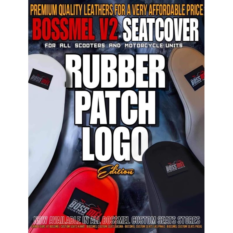 NO STICHES BossMel V2 Rubber Patch Logo Seat Cover ...