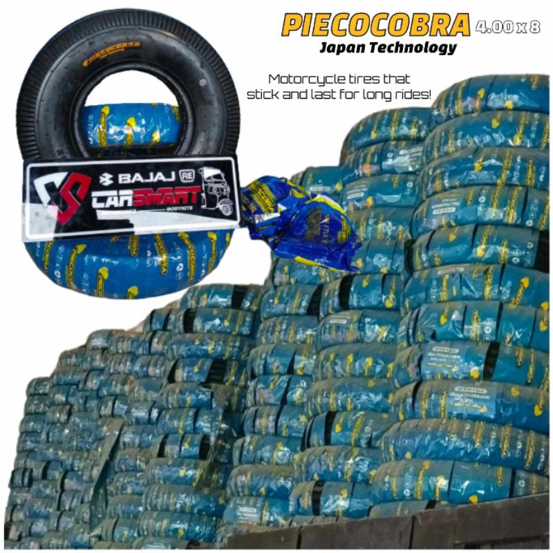 PiecoCobra tires for BAJAJ RE & PIAGGIO APE with Interior | Shopee ...