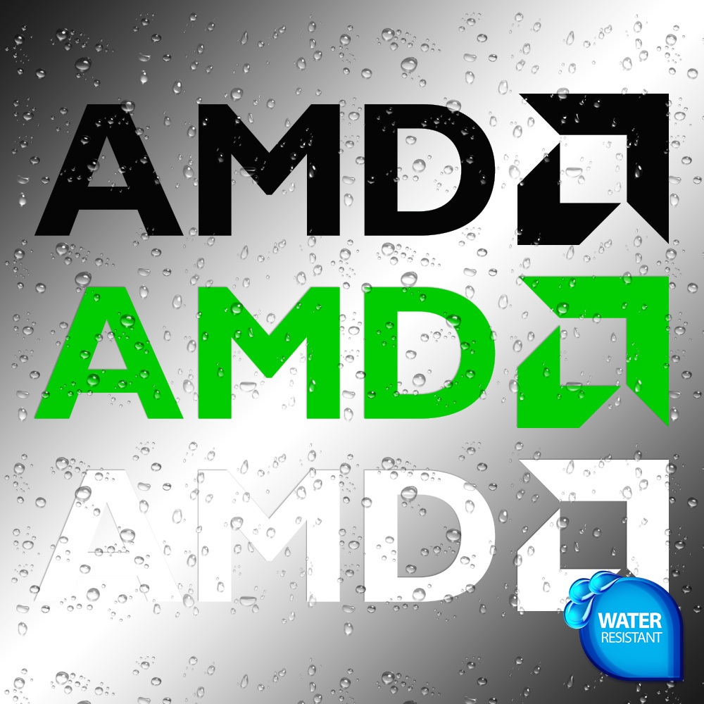 Stickers 1X | AMD | Weather proof die-cut decals | Desktop PC Casing ...
