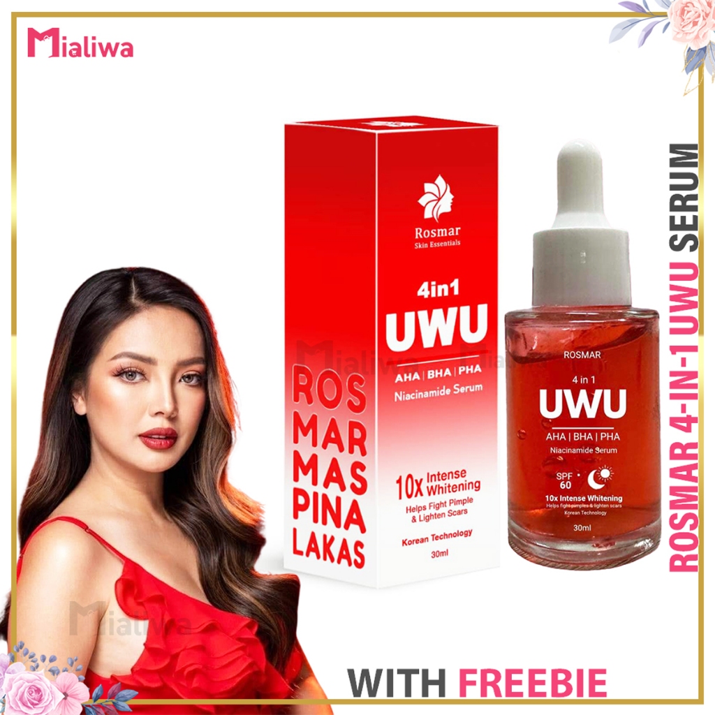 Rosmar UWU Serum AHA BHA PHA Niacinamide Serum SPF60, Whitening ...