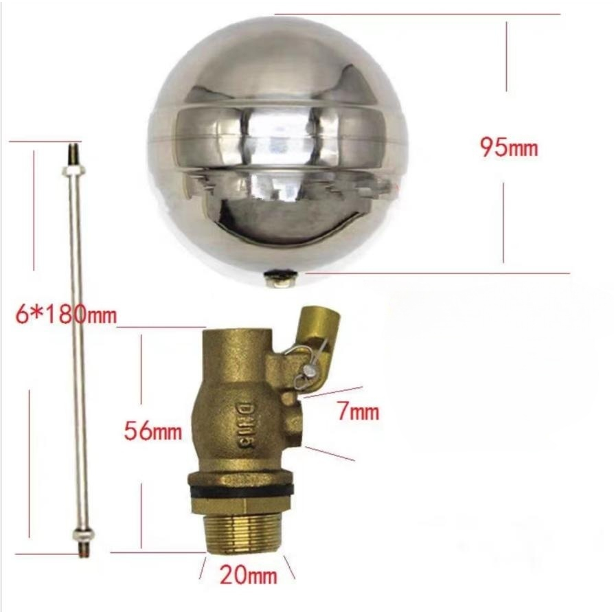 Brass Automatic Floating Ball Valve 1/2"/ 3/4" Size Float Valve For ...