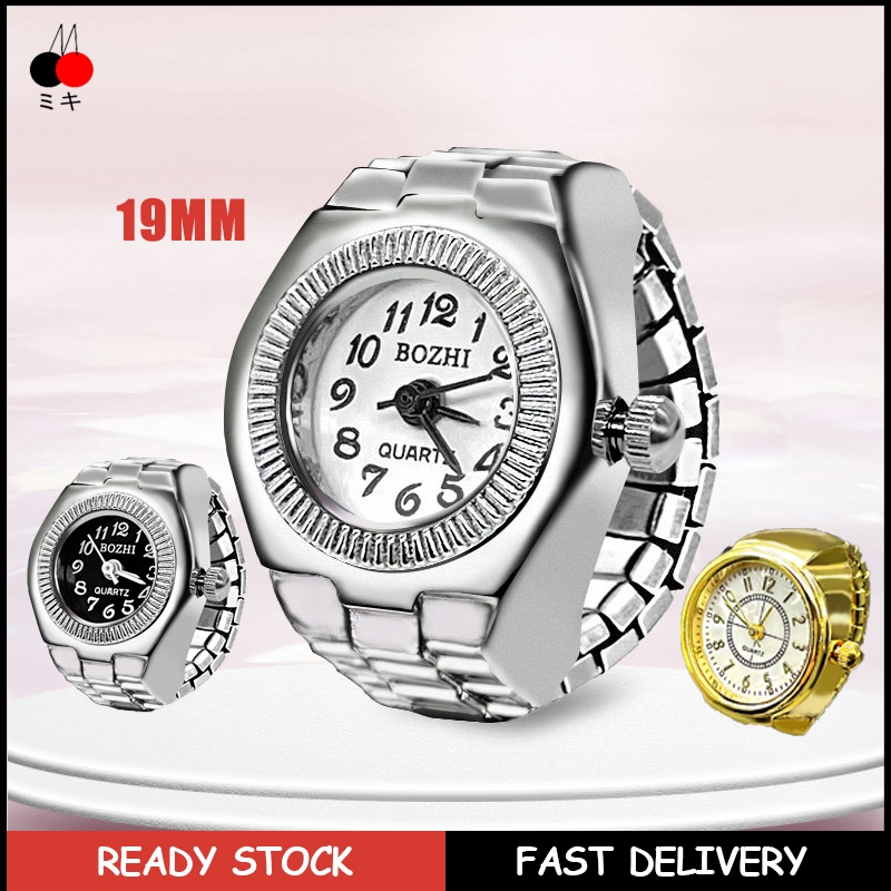 Finger Watch Ring for Women Men Elastic Stretchy Roman Quartz Mini ...