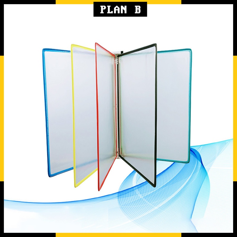 A4 Wall-Mounted File Rack Flip-Leaf Display Folder 5 Pages Loose-Leaf ...