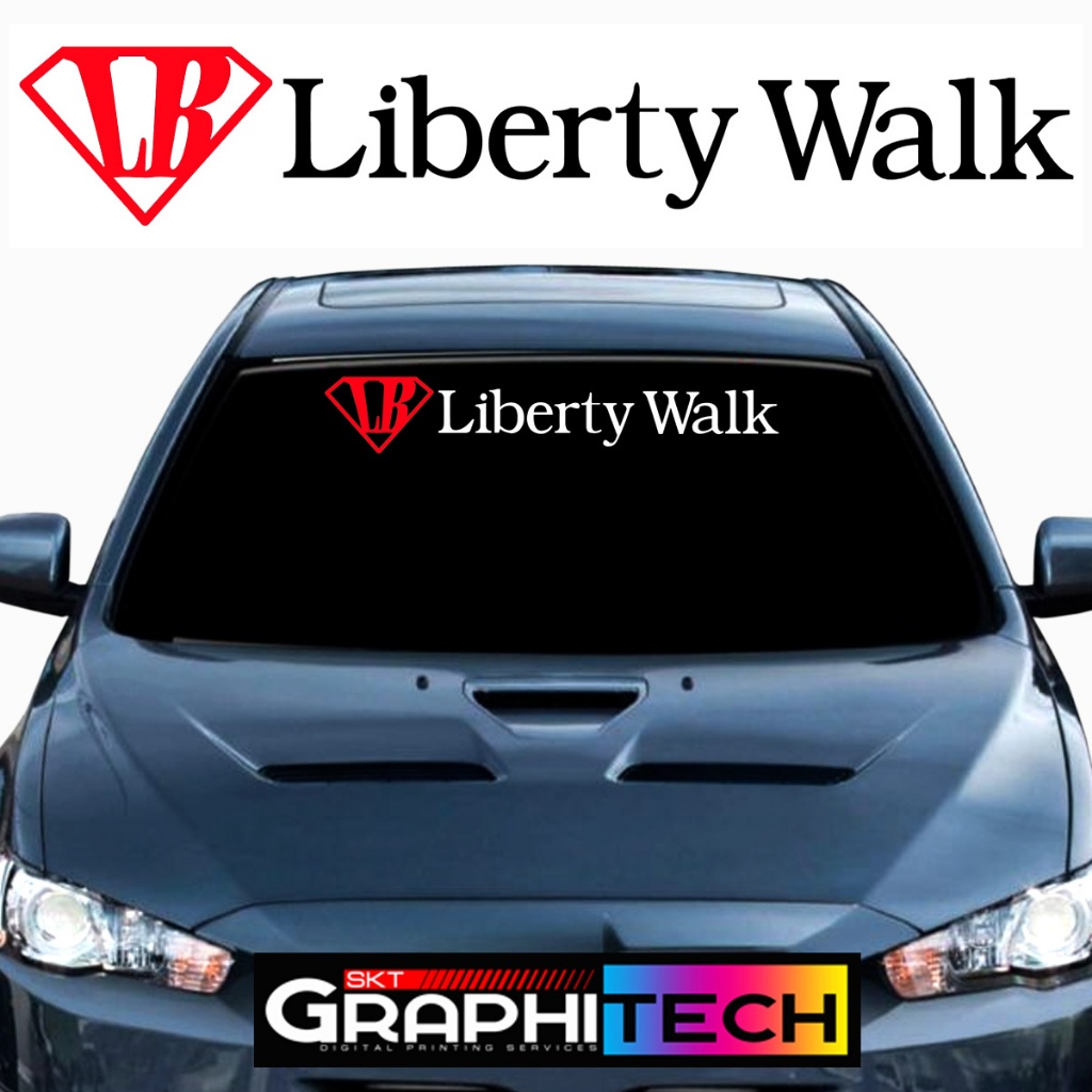 LIBERTYWALK HIGH-QUALITY CIE-CUT CAR STICKER JDM RACING / SIZE : 24" X ...