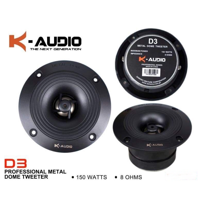 1pc ORIGINAL Konzert K-AUDIO D3 150w Dual Magnet 4inches Professional Dome Tweeter Speaker D3 D3 ...