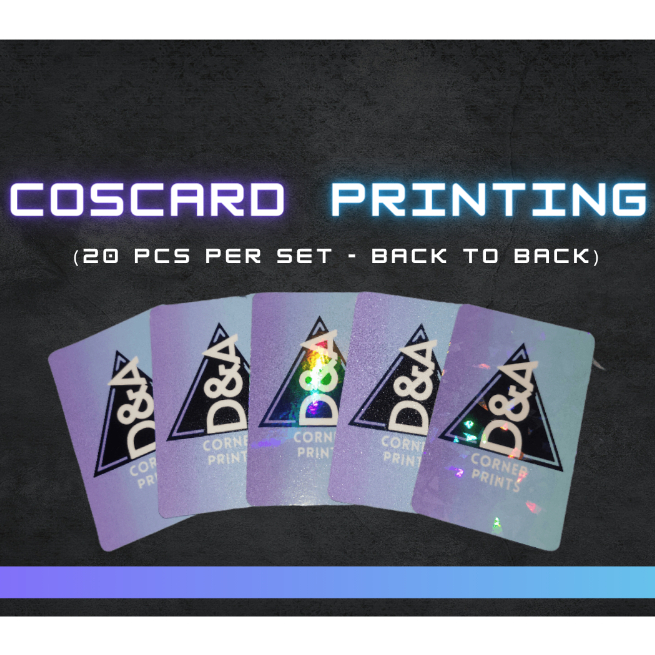50 TO 100 PCS Coscard back to back print 250 gsm | Shopee Philippines