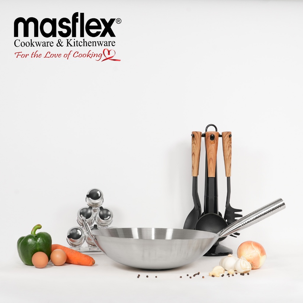 Masflex 34cm Stainless Steel Wok (Non- Induction) | Shopee Philippines