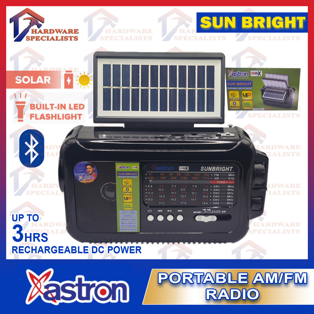 Astron Solar Portable AM/FM Radio SUN BRIGHT | Shopee Philippines