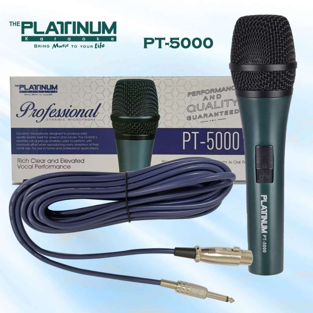 Platinum PT-5000 Wired Microphone Mic(White) 10meters Microphone wired ...