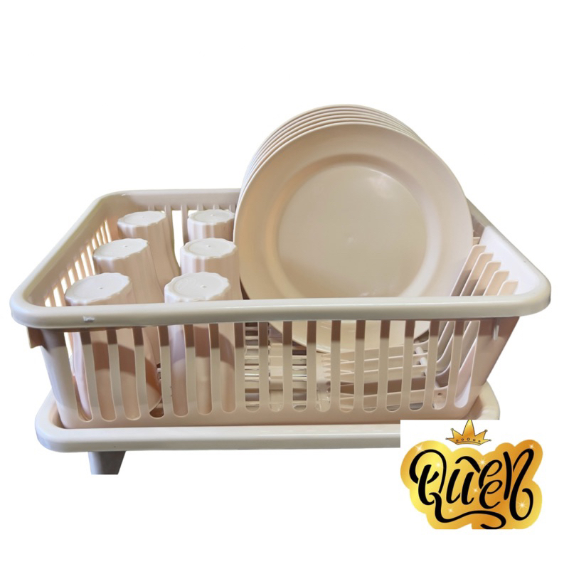 Dish Rack Cream Mocha Color Dish Drainer | Shopee Philippines
