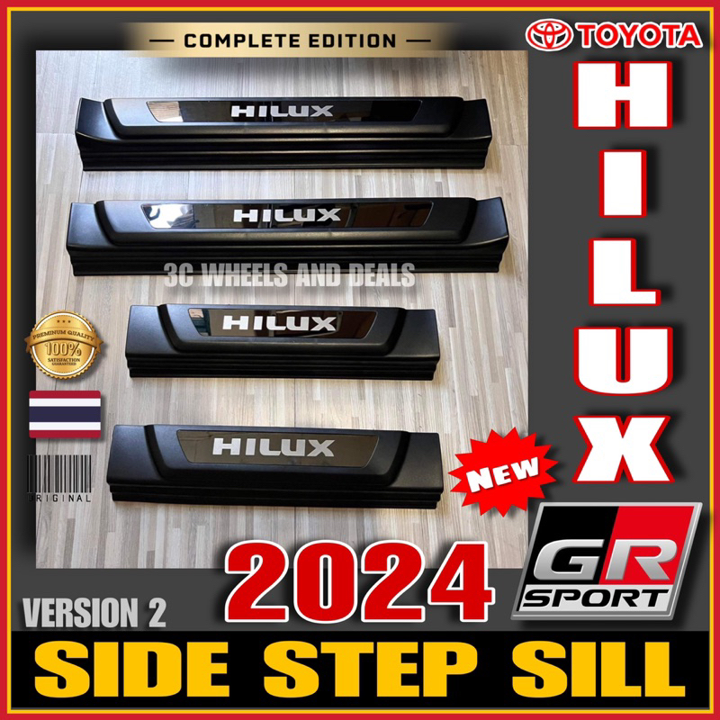 TOYOTA HILUX GR SPORT 2024 SIDE STEP SILL (complete set) | Shopee ...