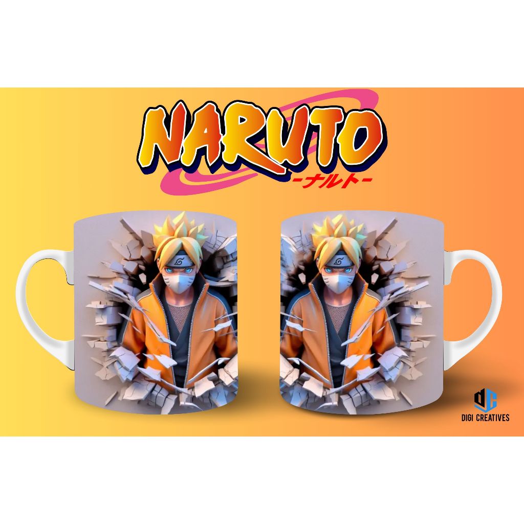 (2) NARUTO MUG WRAP DESIGN WITH FREE MUG WINDOW BOX | Shopee Philippines