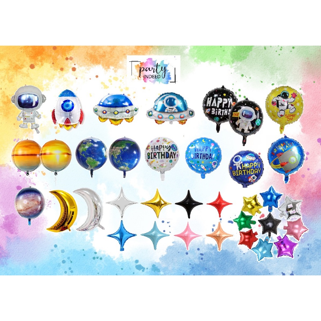 OUTER SPACE ASTRONAUT ROCKETSHIP FOIL BALLOON THEME PARTY NEEDS ...