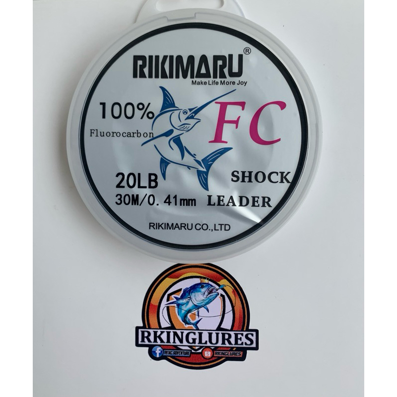 RIKIMARU "Tuna Pure Fluoro" 100% Fluorocarbon 30m Rice White Shock ...