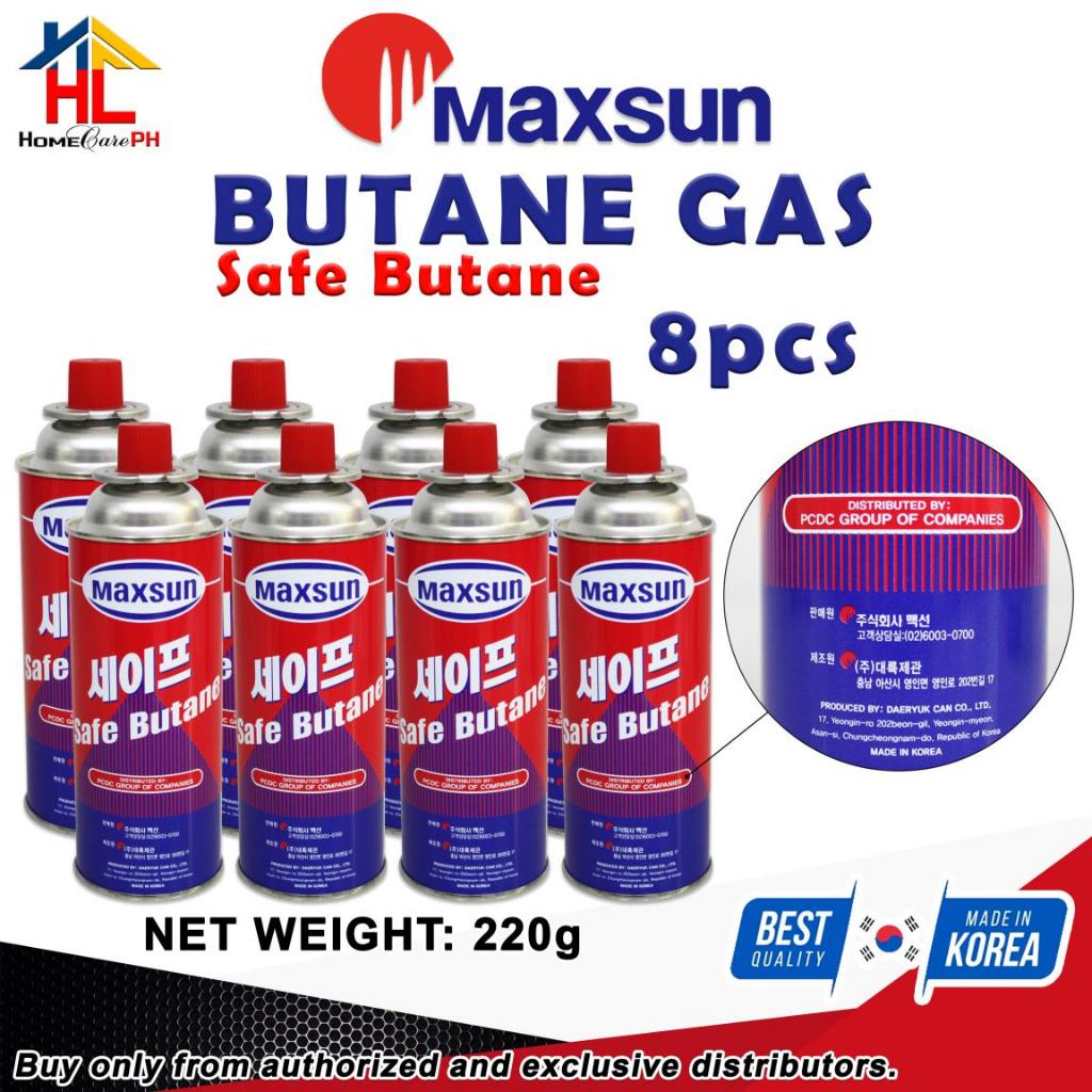 Maxsun Safe Butane Gas 220g 8pcs | Shopee Philippines