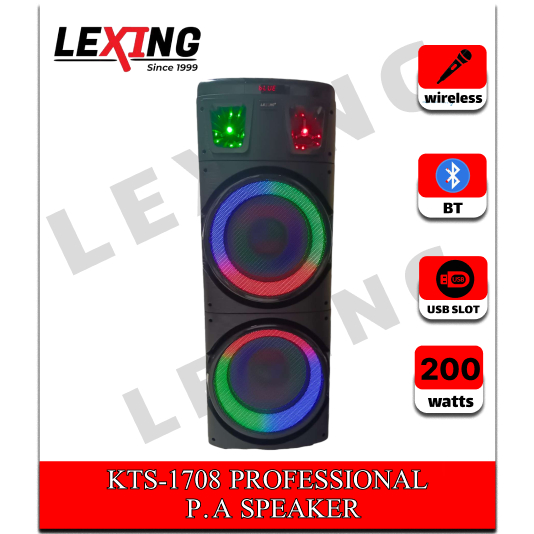 new dual professional speaker with two wireless microphone BTS-1708 ...