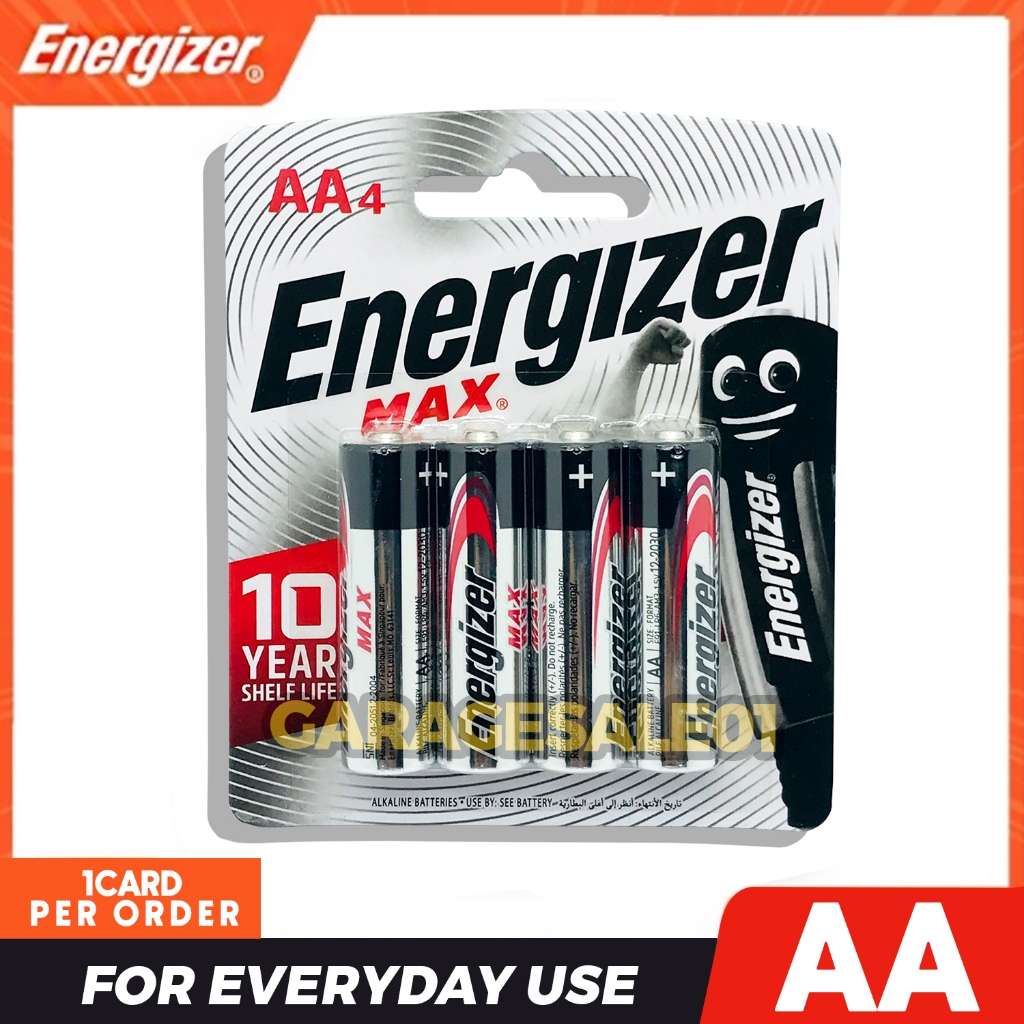 Energizer Battery AA/AAA Alkaline Baterry 4pcs 1.5V Max | Shopee Philippines