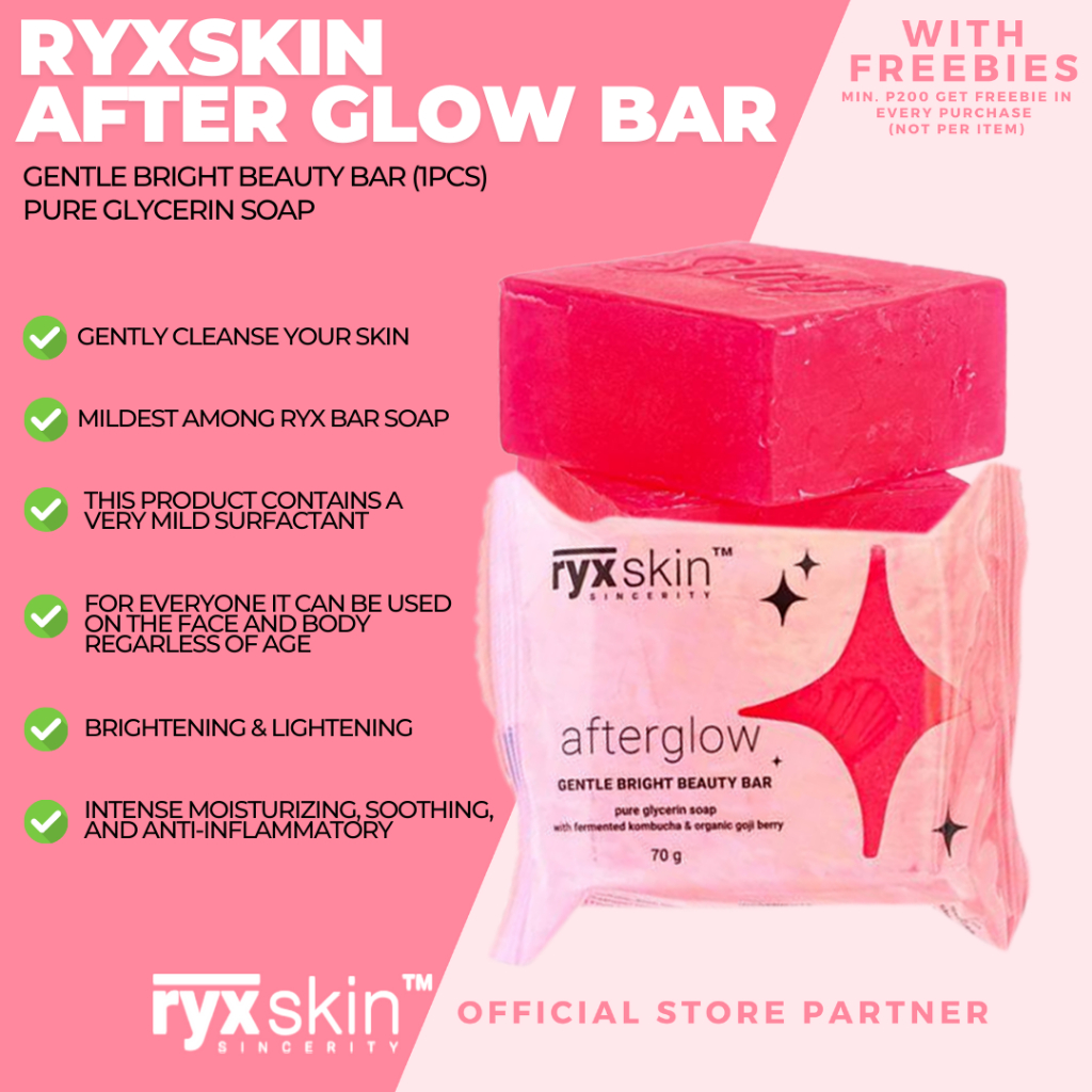 RyxSkin After Glow Beauty Soap (1PC) | Gentle Bright Pure Glycerin Soap ...