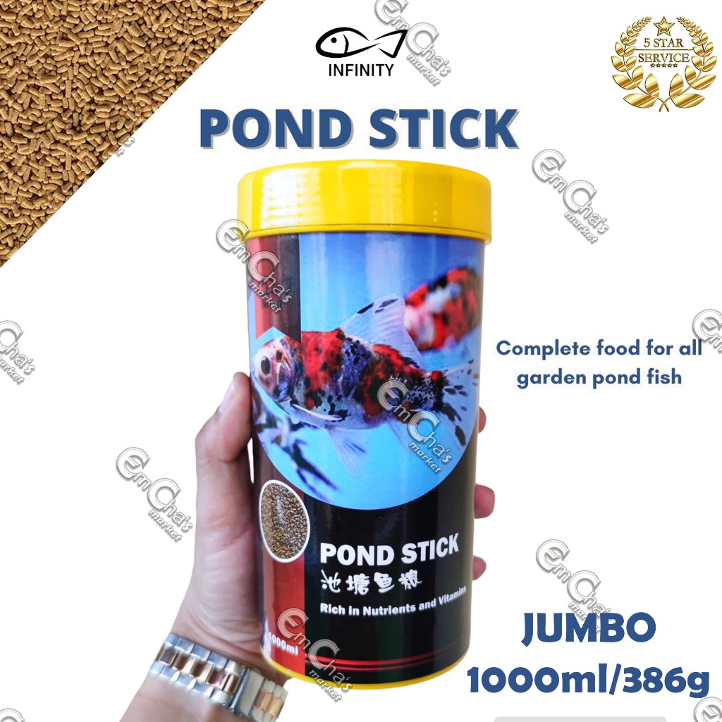 INFINITY Pond STICK Fish Food (1000ml JUMBO)for All Tropical Pond Fish ...
