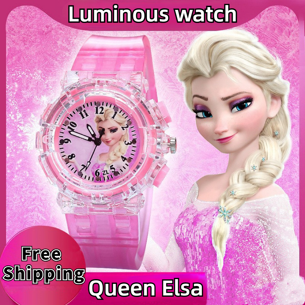 BG Baby Watches for Kids Girl Fashion Luminescence Princess Watch Flash ...