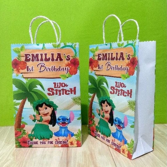 Lilo and Stitch theme Paper Bag / Lootbag ( sold by 10's) | Shopee ...