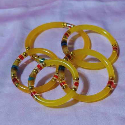 ️Yellow Kuntra Usog Bangles Bracelet Anti Usog/Balis for Baby And Adult ...