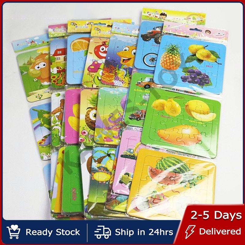 3 IN 1 Random Color Character Puzzle Kids Jigsaw Puzzle Early Education ...