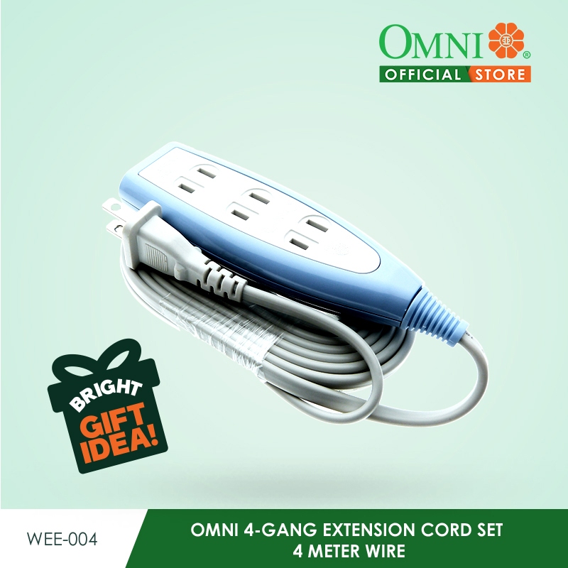 OMNI 4-Gang Extension Cord Set 4 Meter Wire - WEE-004-PK | Shopee ...