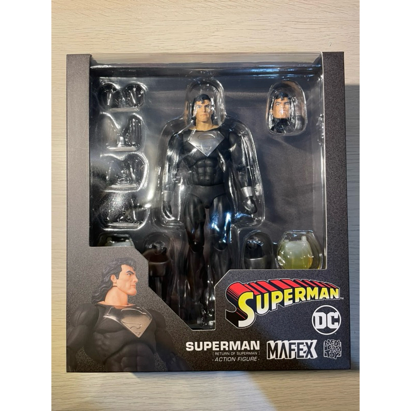 MAFEX No. 150 Black Suit Superman DC Comics Return of Superman | Shopee ...