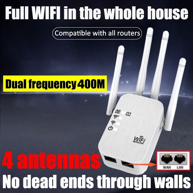 Su-Yosd Wifi Repeater 400Mbps Full Singal WiFi Range Extender 2.4G High ...