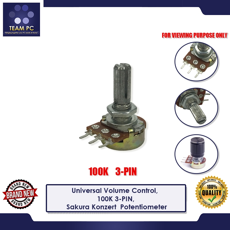 Universal Volume Control, 100K 3-PIN, Sakura Konzert Potentiometer ...