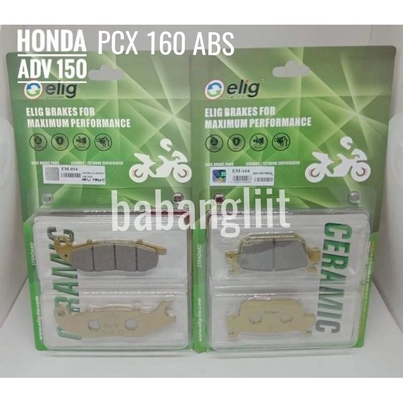 ELIG PCX 160 ABS / ADV 150 / ADV 160 ABS CERAMIC BRAKE PADS | Shopee ...