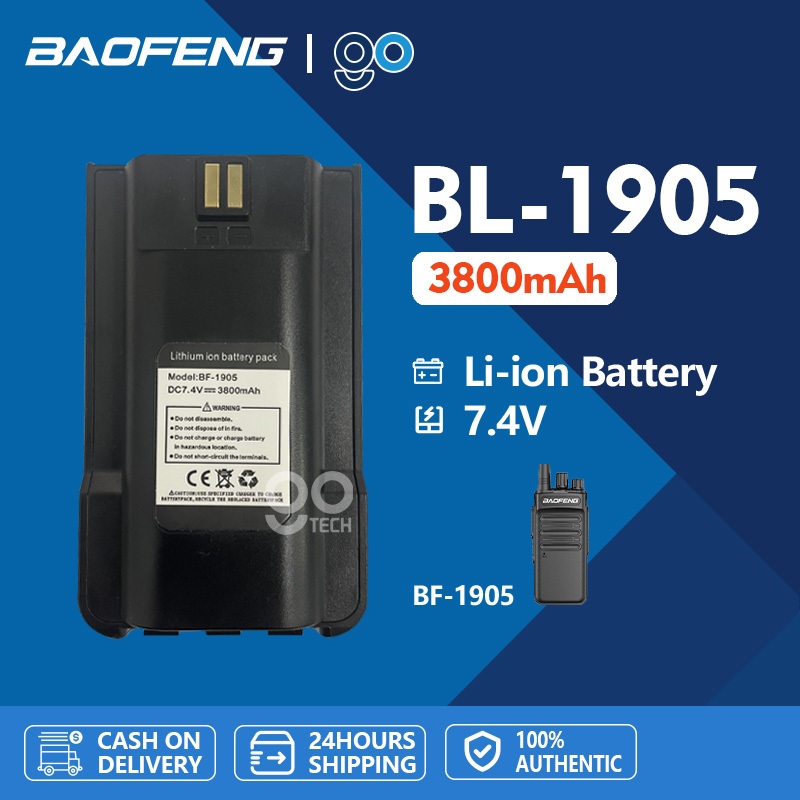 Baofeng Original BF-1905 Battery 3800mAh 28Days Long Standby TypeC ...