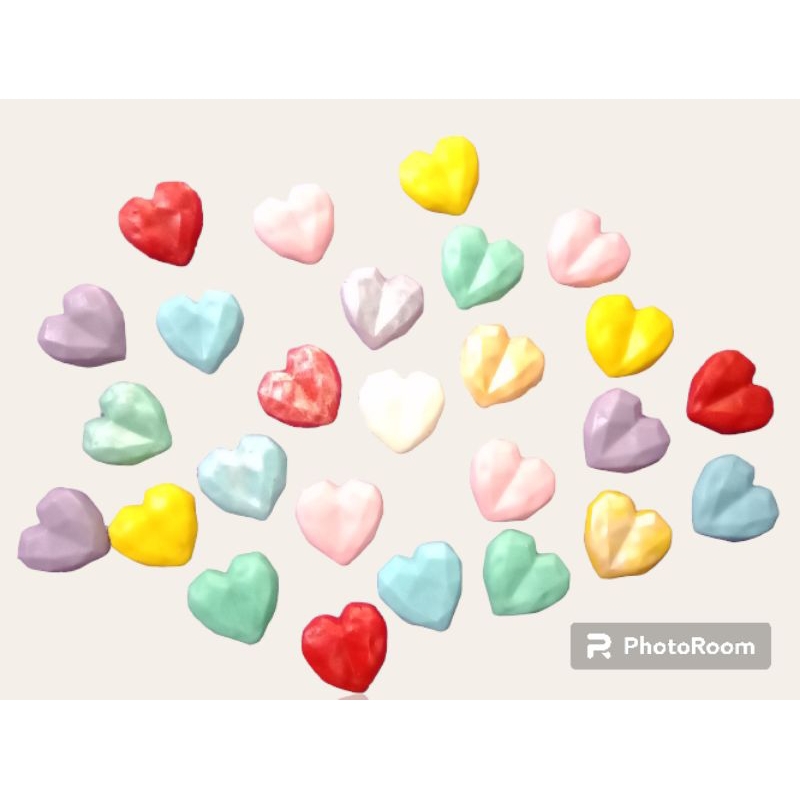 Edible 3D heart fondant topper/geometríc design | Shopee Philippines