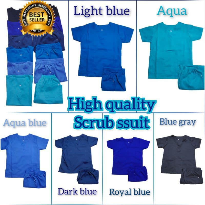 BLUE SCRUBSUIT SET UNIFORM// US KATRINA UNISEX | Shopee Philippines