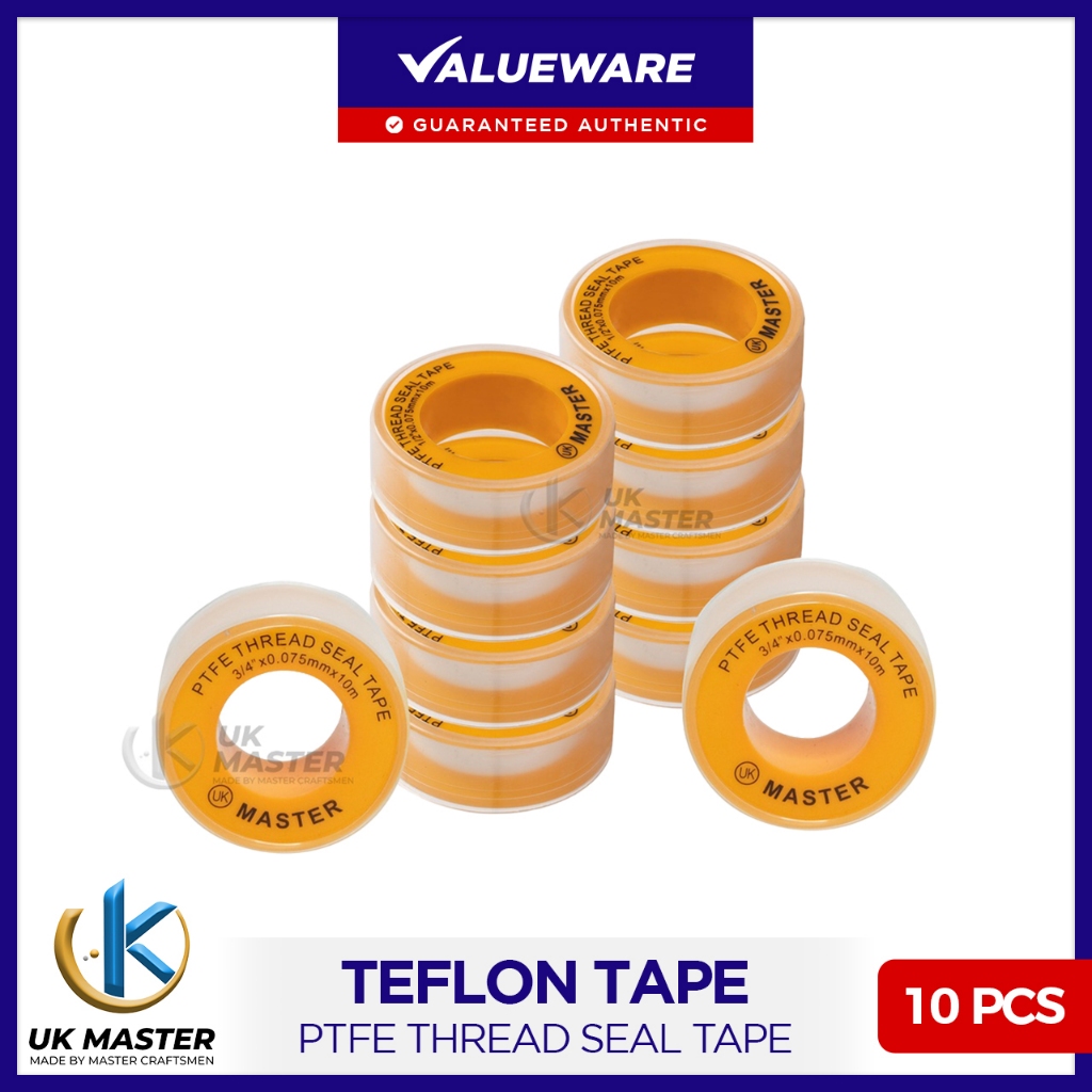UK Master Teflon Tape | 1" / 3/4" / 1/2" (Per 10 pcs) - PTFE / Thread ...