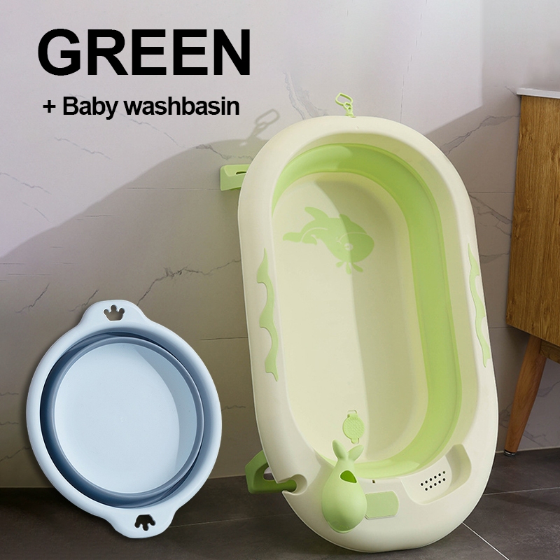 Dolphin Baby Foldable Baby Bath Tub With Net Kids Bathing Tubs Non-Slip ...