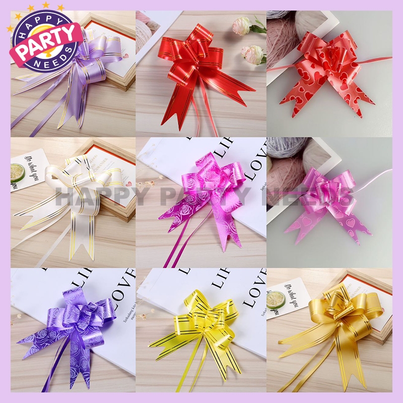 10PCSx49MM Party Wedding Birthday Gift Flower Bow Wrap Pull Ribbon ...