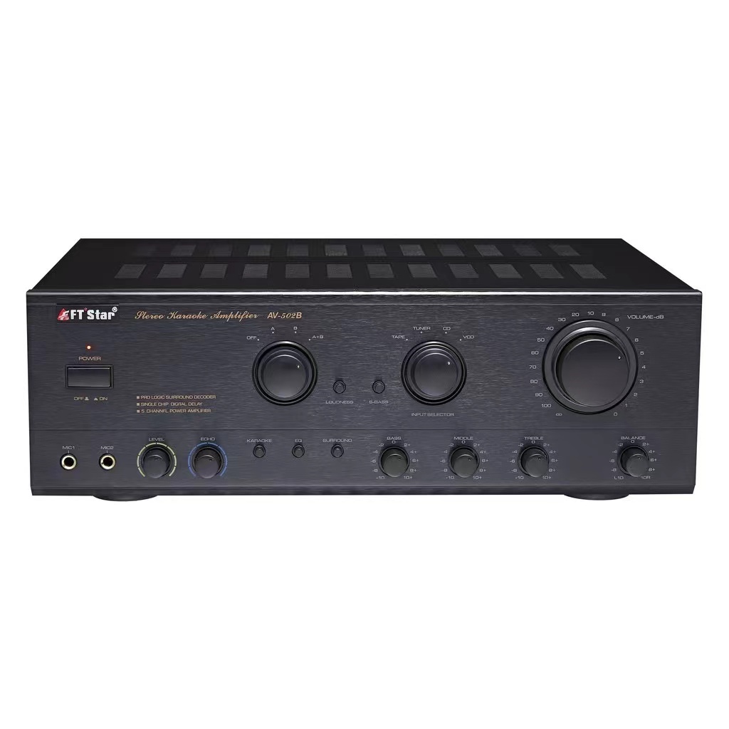 FT-Star AV-502B Professional Karaoke Stereo Mixing Amplifier with 2 ...