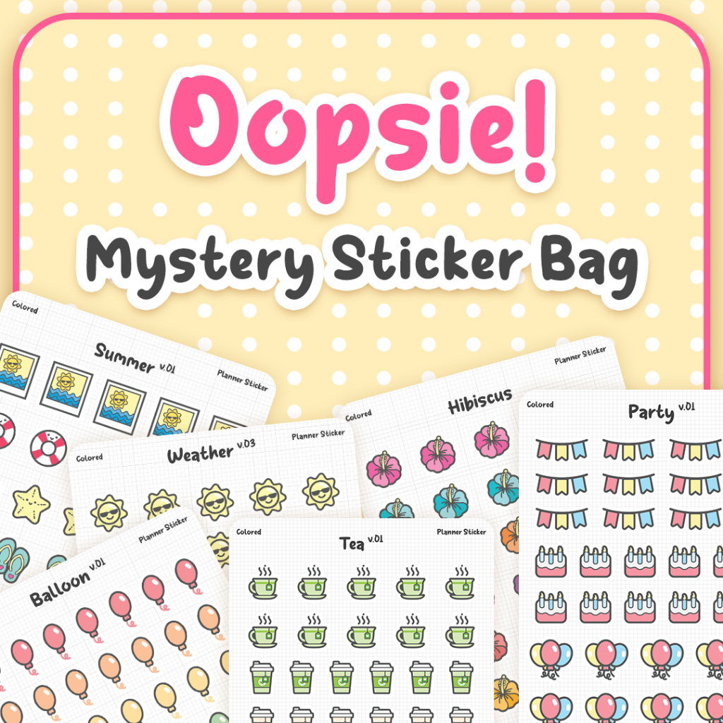 Oopsie Mystery Sticker Bag 10pcs Sticker Sheets | Shopee Philippines