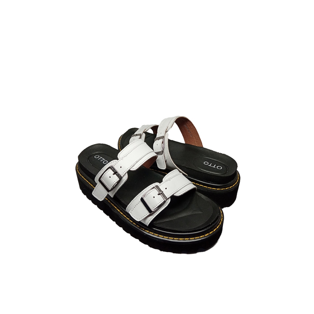 Otto 20800949 Womens Katlyn Duo Strap Buckled Mid Wedge Sandals on ...