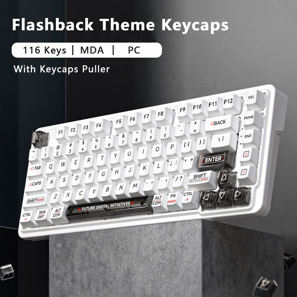 Flashback Theme 116 Keys MDA Profile ABS Keycaps For 61/63/64/68/75/84 ...